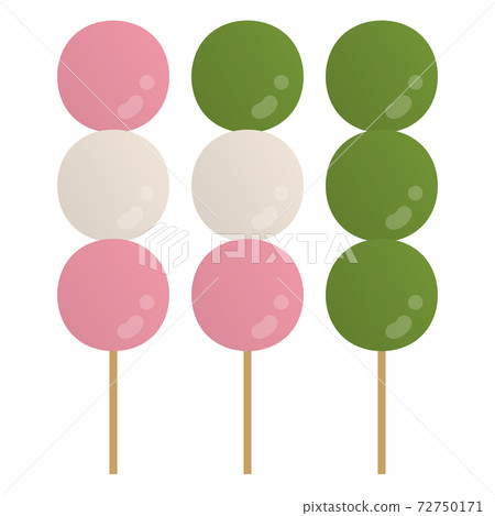 Three color dumplings - Stock Illustration [72750171] - PIXTA