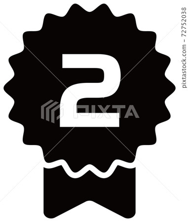 Vector illustration of ranking icon (2nd place) - Stock Illustration ...