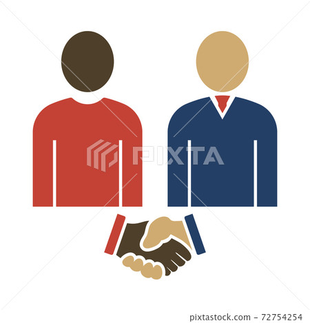 Two Man Making Deal Icon - Stock Illustration [72754254] - PIXTA