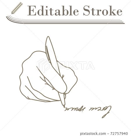 Signing Hand Icon - Stock Illustration [72757940] - PIXTA