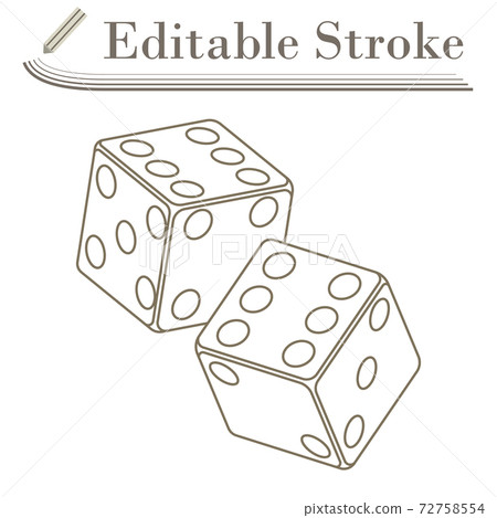 Craps Dice Icon - Stock Illustration [72758554] - PIXTA