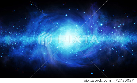 Space galaxy birth background cyan - Stock Illustration [72759857] - PIXTA