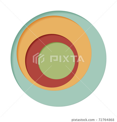 Round palette of four colors on a white... - Stock Illustration ...