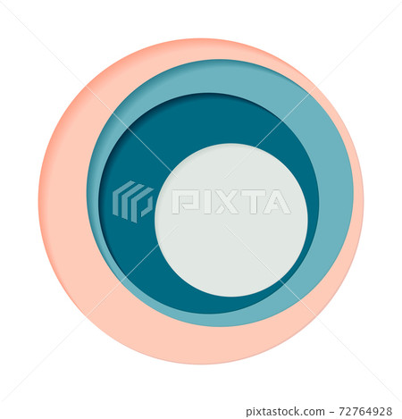 Round palette of four colors on a white...-插圖素材 [72764928] - PIXTA圖庫