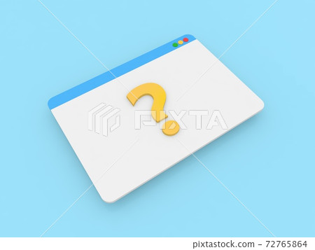 Internet browser page and question mark on a... - Stock Illustration ...