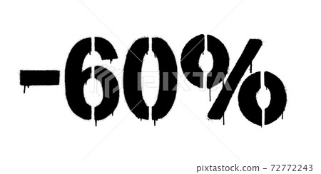 Graffiti discount made by stencil -60 percent.... - Stock Illustration ...