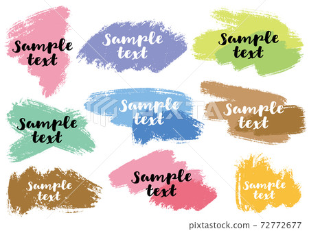 Brush colorful title 01 - Stock Illustration [72772677] - PIXTA
