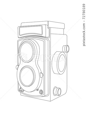 Hand drawn One line drawing of camera linear... - Stock Illustration ...