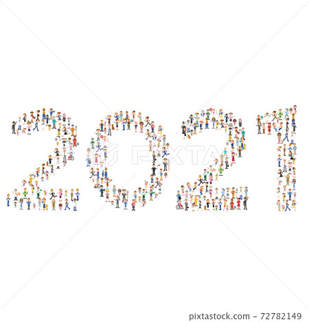 2021 character people group illustration - Stock Illustration [72782149 ...