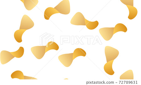 Potato chips seamless pattern. Vector... - Stock Illustration [72789631 ...
