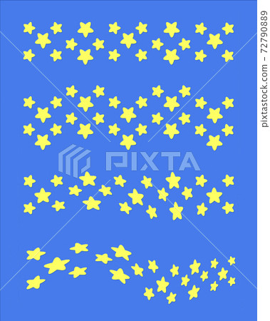 Wavy yellow stars pattern, set - Stock Illustration [72790889] - PIXTA