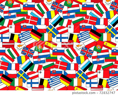 Seamless pattern European flags sketch style - Stock Illustration ...