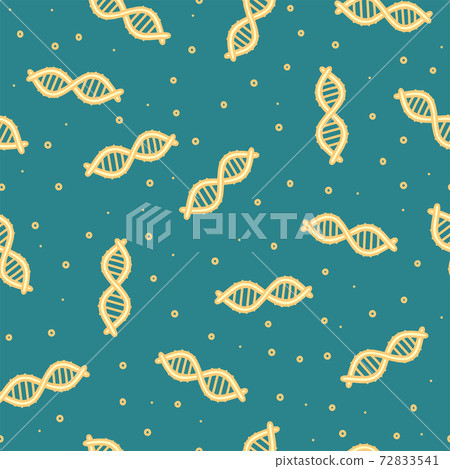 Seamless pattern with genetic topic. Hand drawn... - Stock Illustration ...
