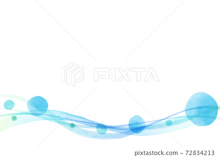 Beautiful blue watercolor line - Stock Illustration [72834213] - PIXTA