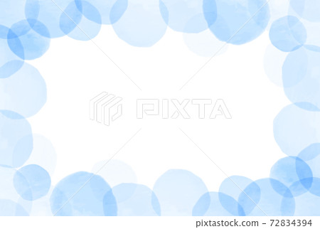 Hand-painted refreshing blue polka dot frame - Stock Illustration ...