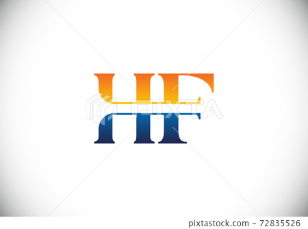 Initial Monogram Letter H F Logo Design Vector... - Stock Illustration ...