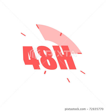 48 Hours icon symbol vector. Isolated button - Stock Illustration ...
