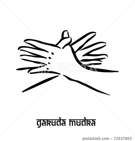Garuda mudra . Hand spirituality hindu yoga of... - Stock Illustration ...