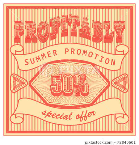 Template advertising banner in retro style of... - Stock Illustration ...