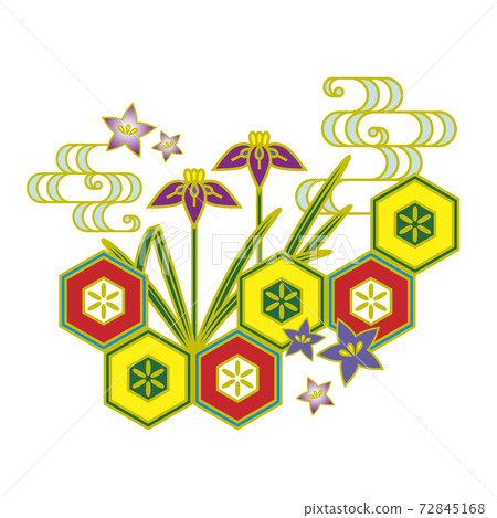 Japanese pattern Japanese style Japanese parts... - Stock Illustration ...