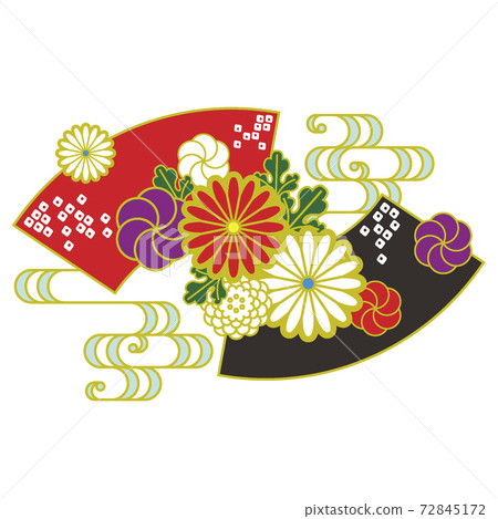 Japanese pattern Japanese style Japanese parts... - Stock Illustration ...