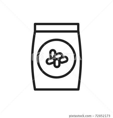 Organic rice color line icon. Outline pictogram... - Stock Illustration ...