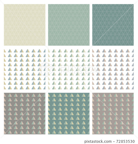 A set of colorful and simple triangular... - Stock Illustration [72853530] - PIXTA
