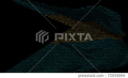 Flag of the Bahamas made of computer code, 3d...-插圖素材 [72859004] - PIXTA圖庫