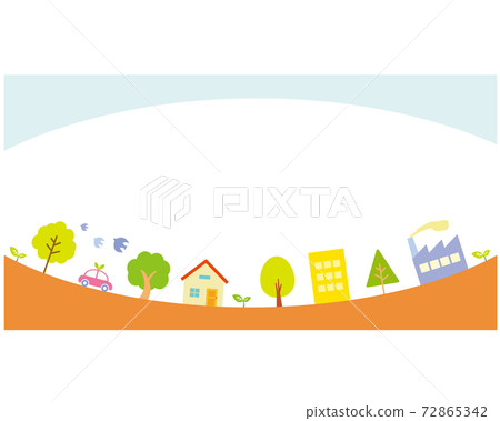 Cityscape vector illustration frame frame - Stock Illustration ...
