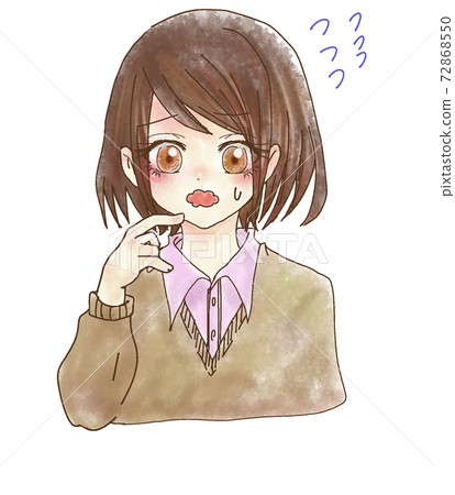 Girl in trouble (girl cartoon style) - Stock Illustration [72868550 ...