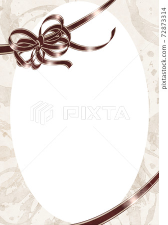 Ribbon chocolate color frame (vertical) - Stock Illustration [72873314 ...