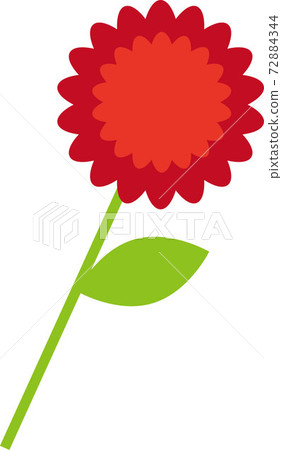 A single flower with a simple and cute design... - Stock Illustration ...