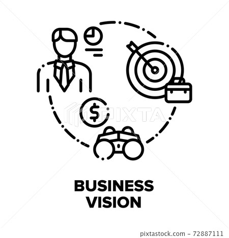 Business Vision Vector Concept Black Illustration - Stock Illustration ...
