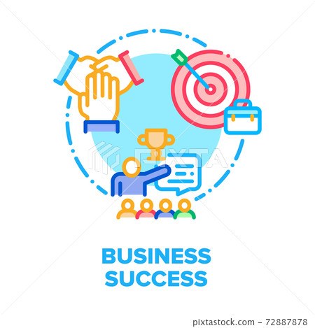 Business Success Vector Concept Color Illustration - Stock Illustration ...