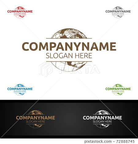 Global Logo for Modern Technology World Sphere... - Stock Illustration ...