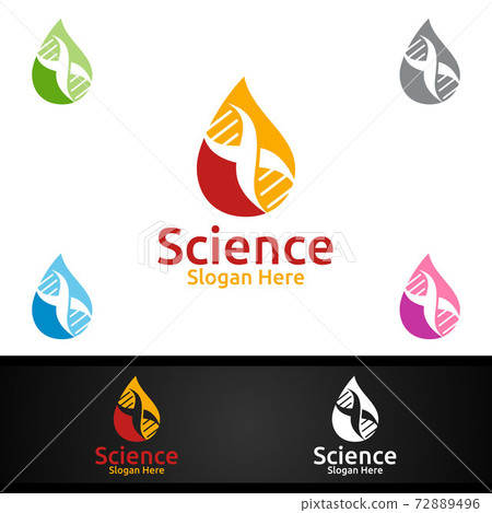 Science and Research Lab Logo for Microbiology,... - Stock Illustration ...
