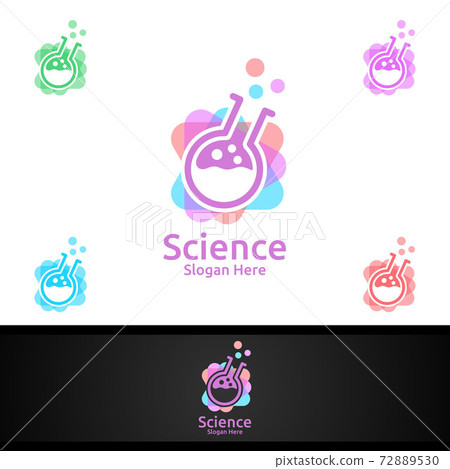 Science and Research Lab Logo for Microbiology,...-插圖素材 [72889530 ...