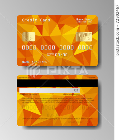 Plastic bank card. Vector - Stock Illustration [72902467] - PIXTA