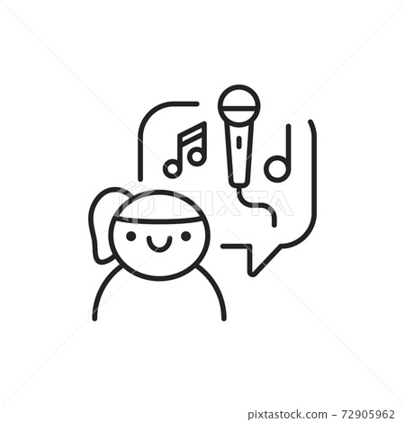 Singing school color line icon. Pictogram for... - Stock Illustration ...