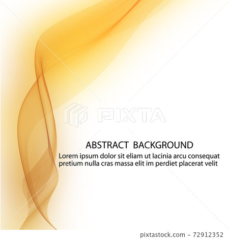 Yellow transparent vertical wave with shadow on... - Stock Illustration ...