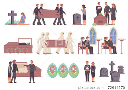 Funeral Services Icon Set - Stock Illustration [72914270] - PIXTA