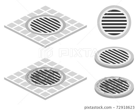 Drainage port illustration material set 2 - Stock Illustration ...