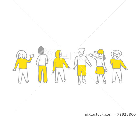 School life / Simple line art hand-drawn... - Stock Illustration ...