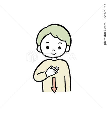 Okay sign language illustration - Stock Illustration [72923953] - PIXTA