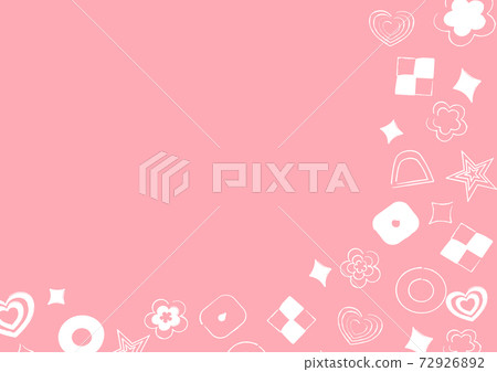Pink message card! Lower right - Stock Illustration [72926892] - PIXTA
