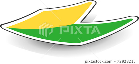 Beginner mark seen from the side - Stock Illustration [72928213] - PIXTA