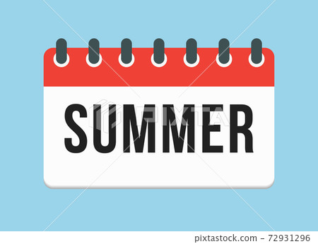 Vector square icon page calendar - season summer - Stock Illustration ...