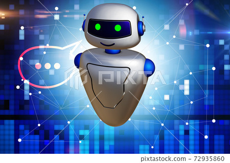 Concept of chat bot - 3d rendering - Stock Illustration [72935860] - PIXTA