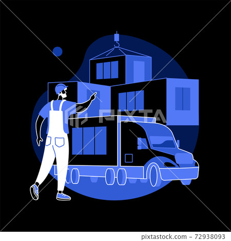 Modular home abstract concept vector illustration. - Stock Illustration ...