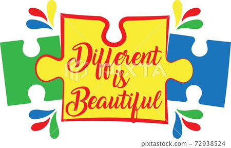 Different is beautiful on the white background....-插圖素材 [72938524 ...